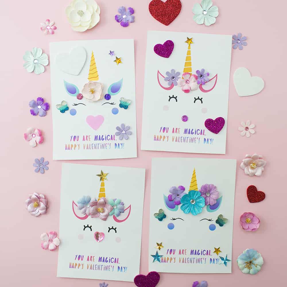 hello, Wonderful - DIY UNICORN VALENTINE CARDS