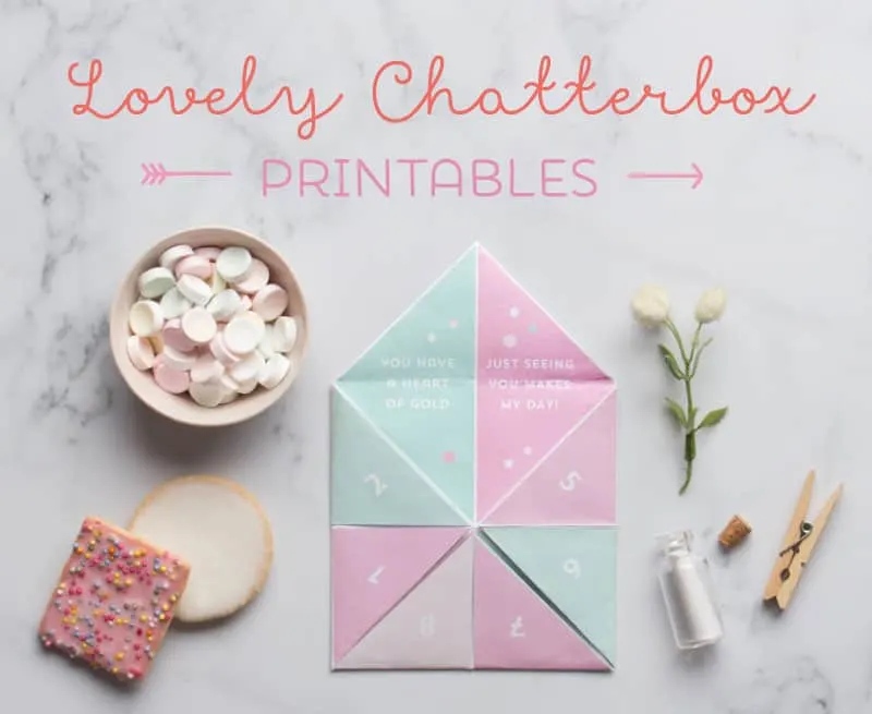 CUTE VALENTINE CHATTERBOX FREE PRINTABLE