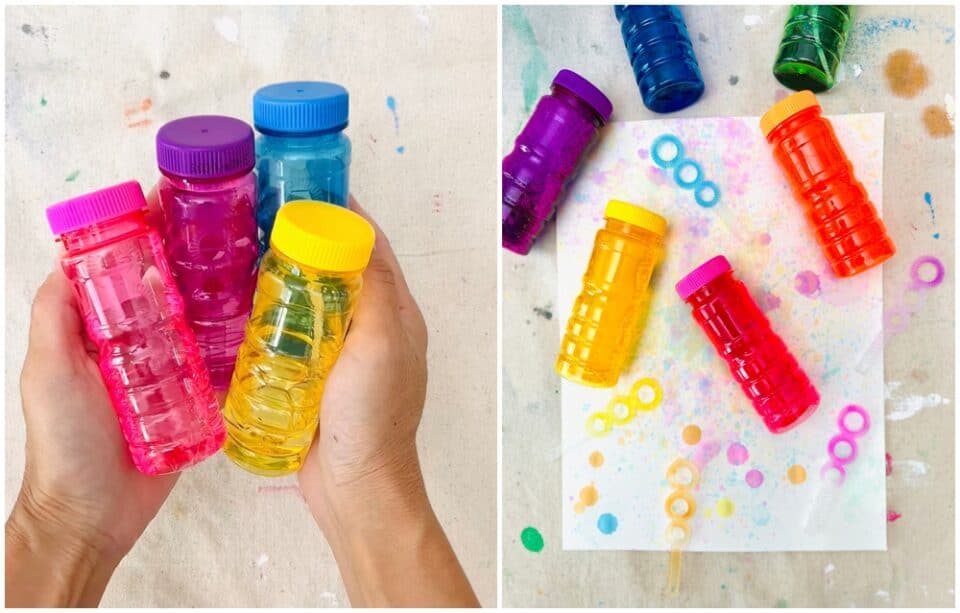 Bubble Art Painting With Kids