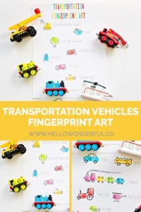 TRANSPORTATION VEHICLES FINGERPRINT ART