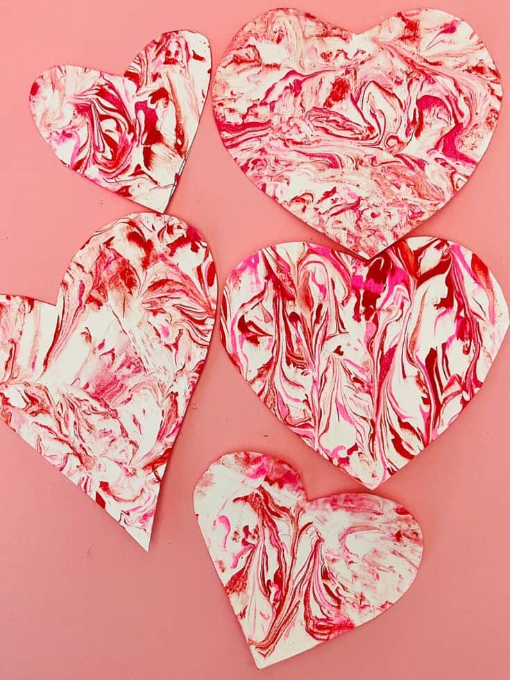VALENTINE SHAVING CREAM HEART ART WITH KIDS