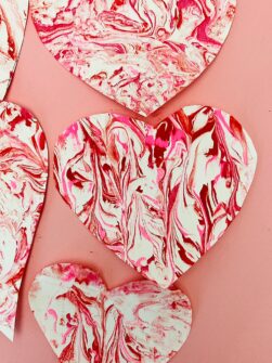 VALENTINE SHAVING CREAM HEART ART WITH KIDS