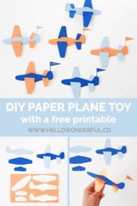 DIY PAPER PLANE TOY (WITH FREE TEMPLATE)