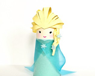 FROZEN ELSA PAPER TUBE CRAFT