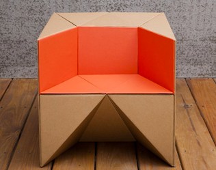 FLEXIBLE CARDBOARD CHAIR FOR KIDS FROM S-CUBE