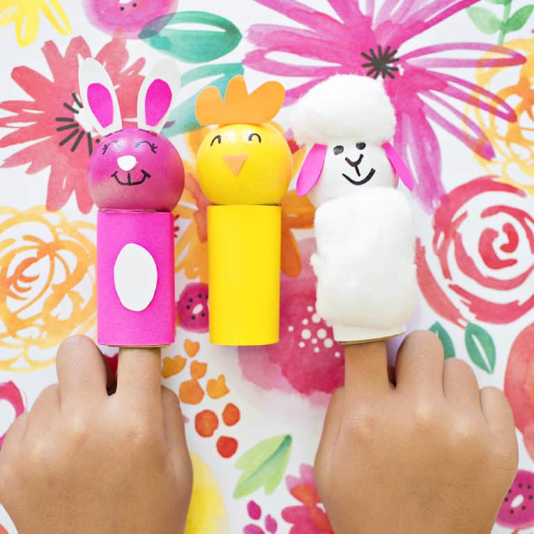 EASTER CHICK BUNNY AND SHEEP FINGER PUPPETS