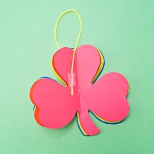 3D RAINBOW PAPER SHAMROCK CRAFT - hello, Wonderful
