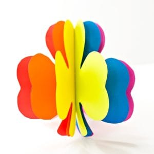 3D RAINBOW PAPER SHAMROCK CRAFT - hello, Wonderful
