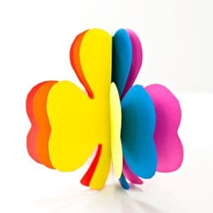 3D RAINBOW PAPER SHAMROCK CRAFT - hello, Wonderful