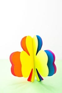 3D RAINBOW PAPER SHAMROCK CRAFT - hello, Wonderful