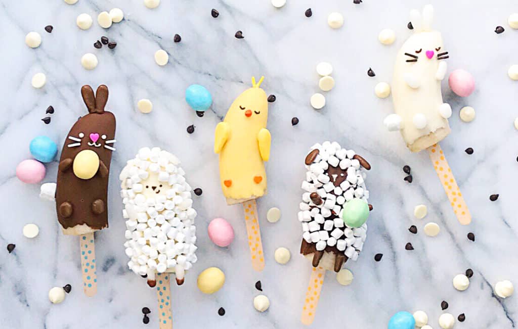 EASTER FROZEN BANANA ANIMAL TREATS - hello, Wonderful