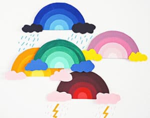 CARDBOARD RAINBOW ART - hello, Wonderful
