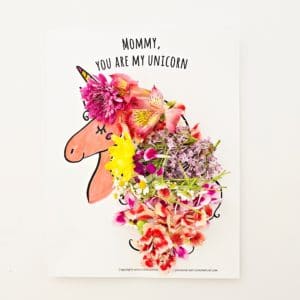 Mother's Day Unicorn Flower Art