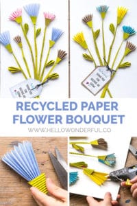 RECYCLED PAPER FLOWER BOUQUET - hello, Wonderful