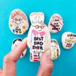 FATHER'S DAY WASHI TAPE TIE ROCK PAPERWEIGHT