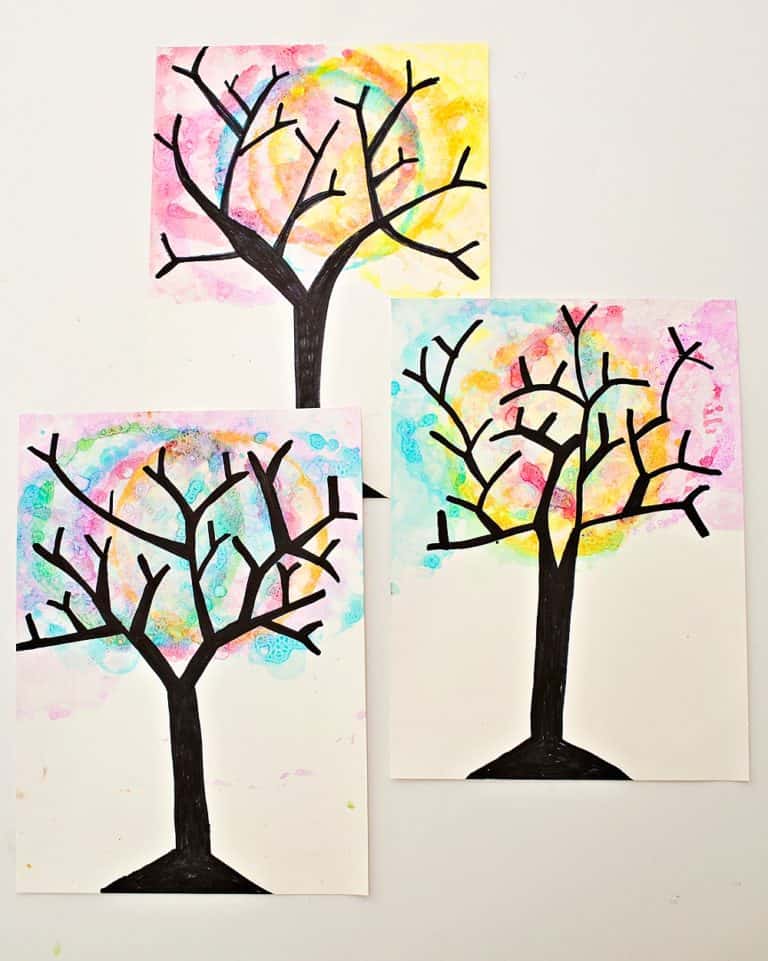 WATERCOLOR BUBBLE ART TREES - hello, Wonderful