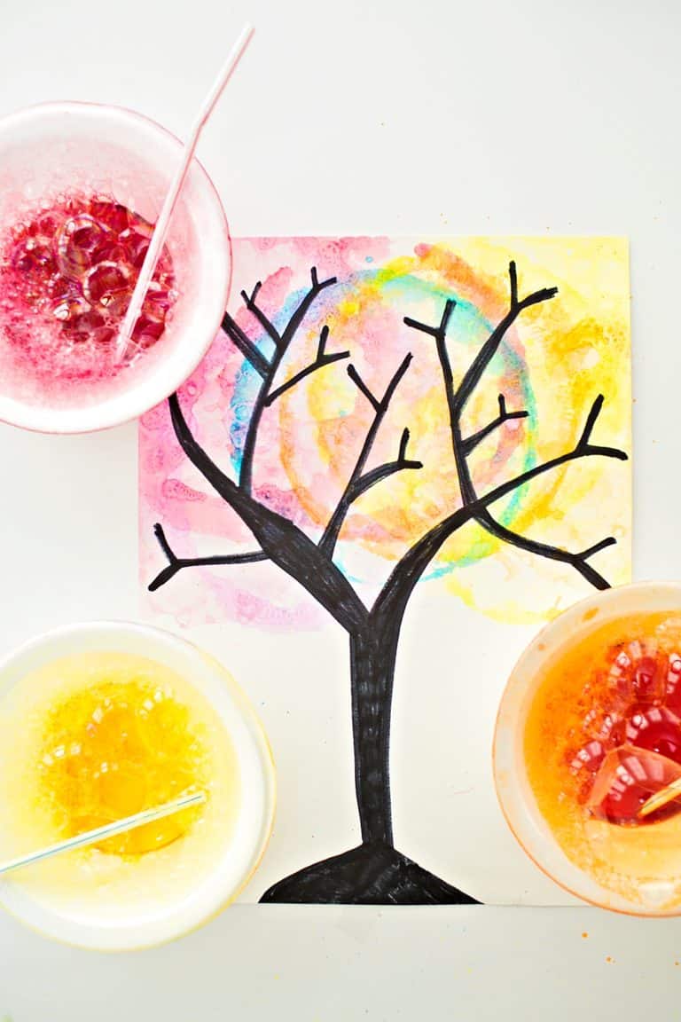 WATERCOLOR BUBBLE ART TREES - hello, Wonderful