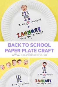 BACK TO SCHOOL PHOTO PAPER PLATE CRAFT - hello, Wonderful