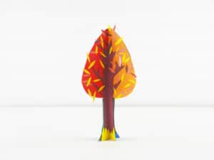 MODERN FOUR SEASONS TREE PAPER CRAFT - hello, Wonderful