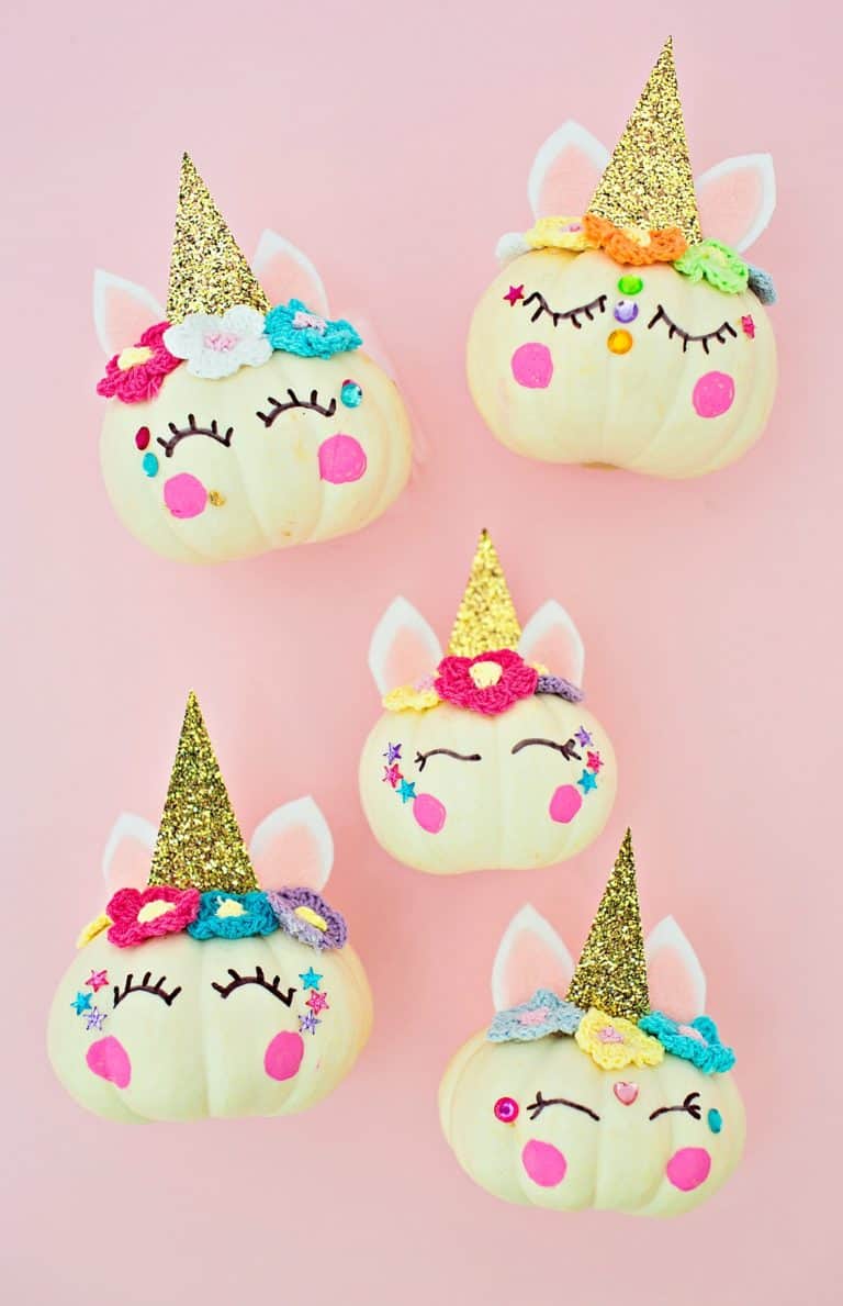 DIY MINI UNICORN PUMPKINS - hello, Wonderful