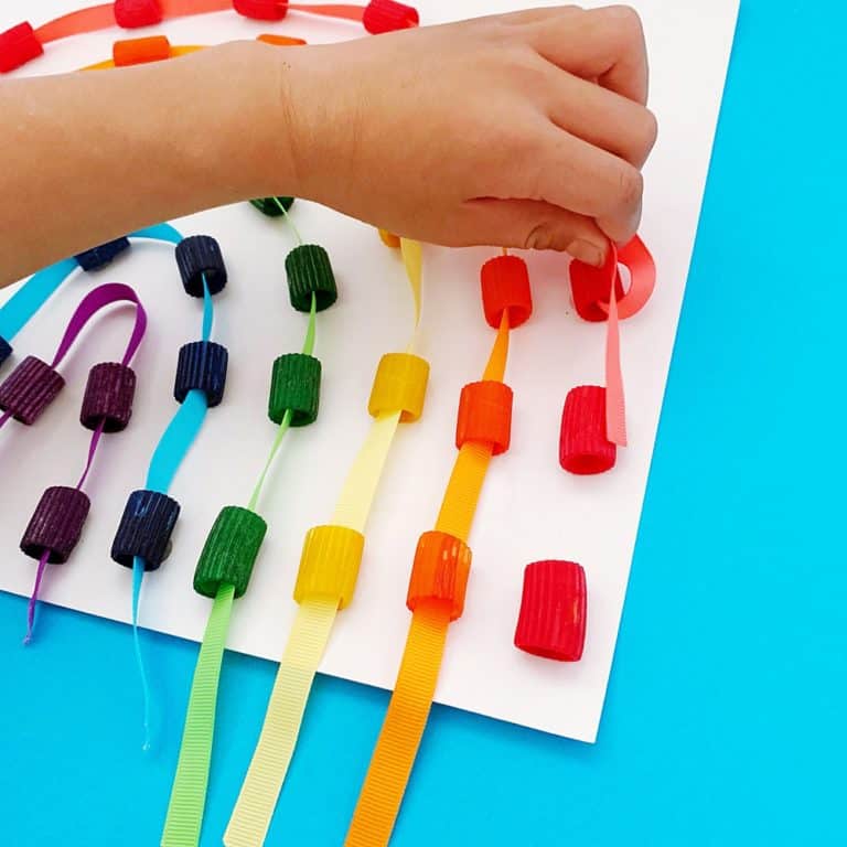 RAINBOW PASTA THREADING ACTIVITY - hello, Wonderful