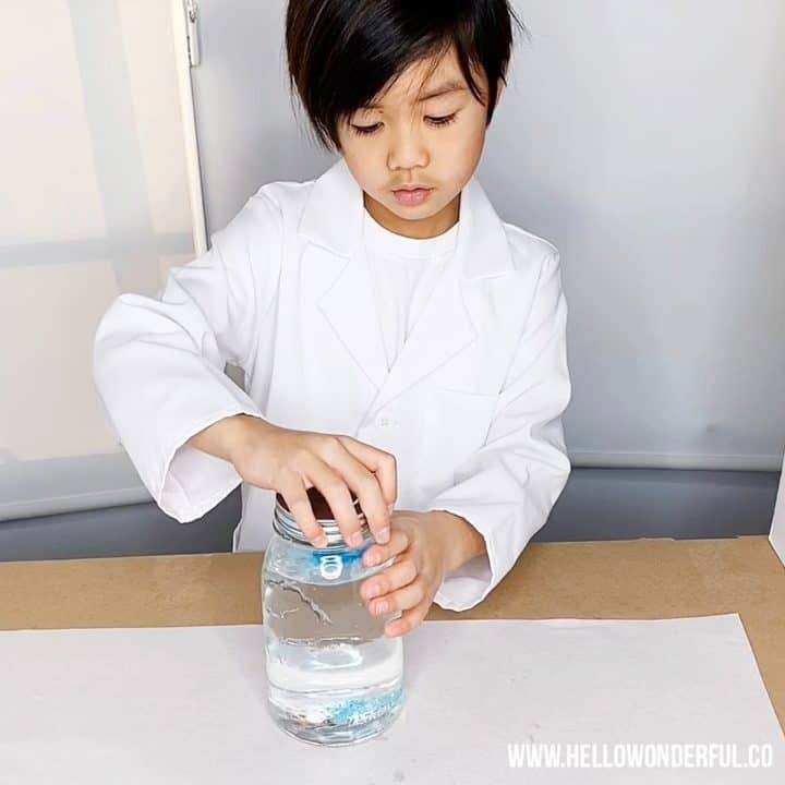 3 WEATHER IN A JAR SCIENCE EXPERIMENTS FOR KIDS - hello, Wonderful