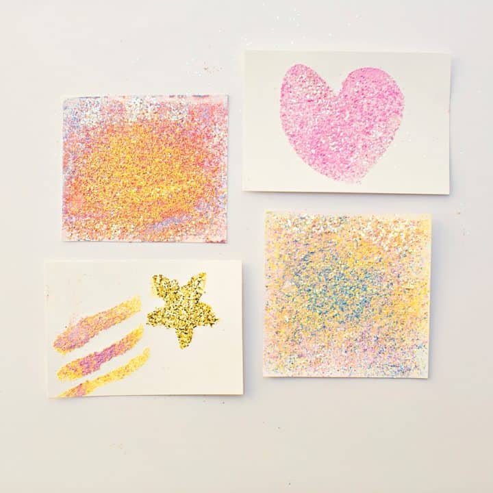 CHALK PAINTING GLITTER ART - hello, Wonderful