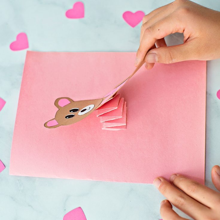 VALENTINE BEAR CARD - hello, Wonderful