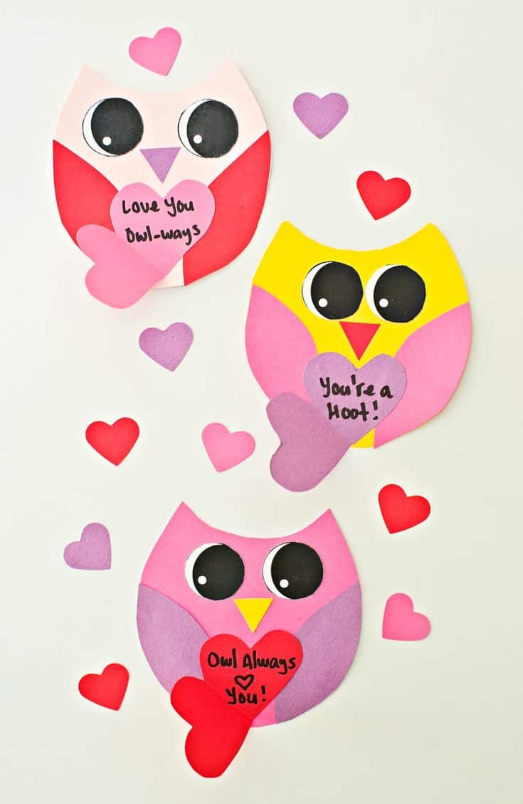 OWL VALENTINE CARD - hello, Wonderful