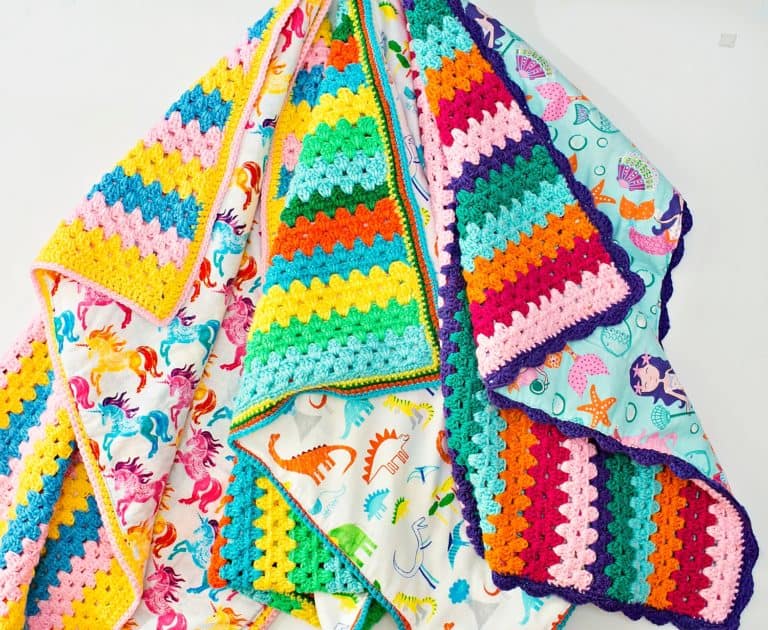 HANDMADE REVERSIBLE CROCHET BLANKETS FOR KIDS - hello, Wonderful