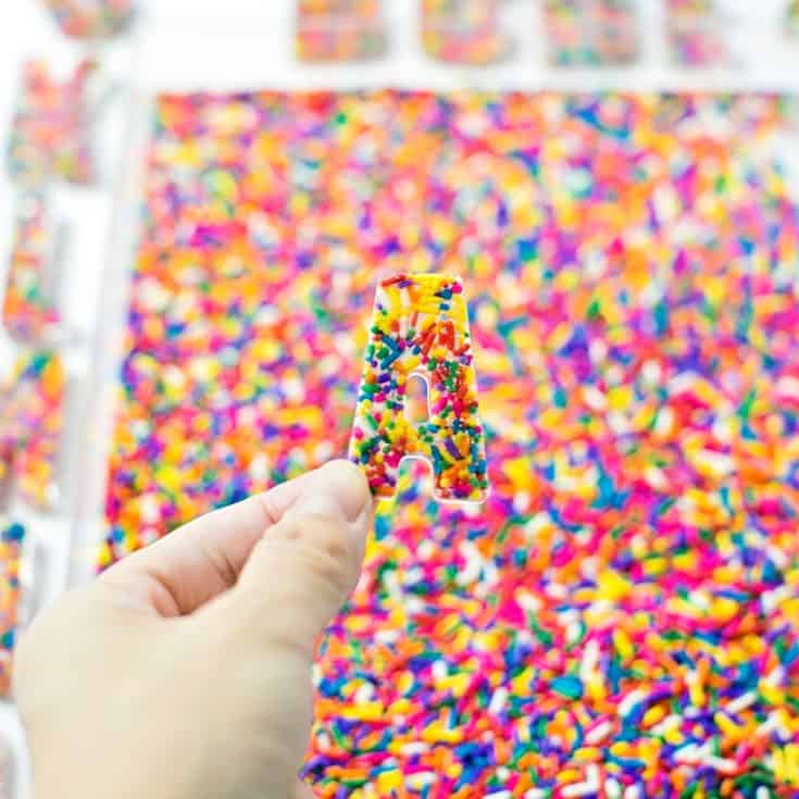 SPRINKLE LETTERS ALPHABET WRITING TRAY - hello, Wonderful