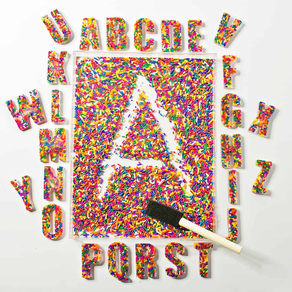 SPRINKLE LETTERS ALPHABET WRITING TRAY - Hello Wonderful