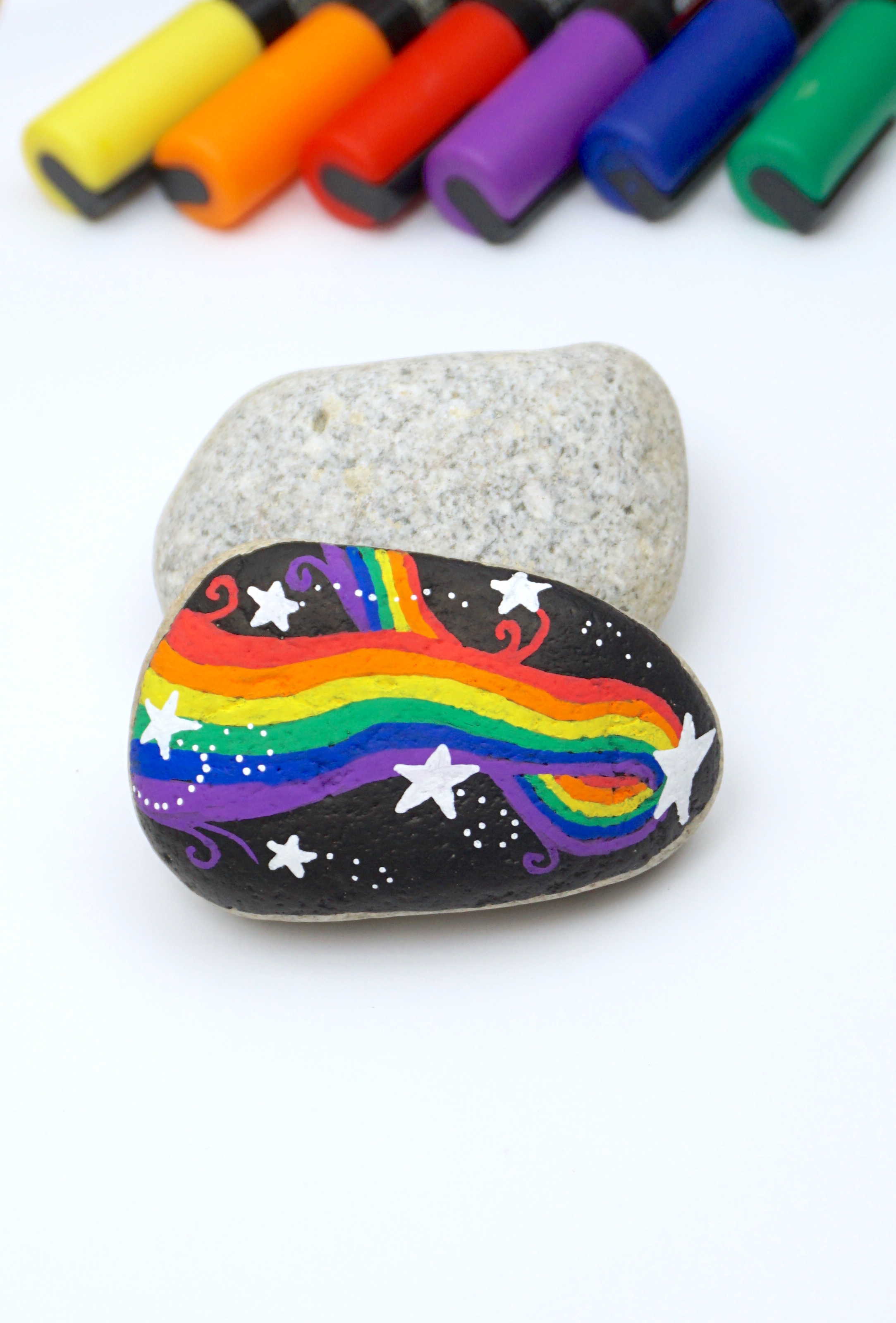HOW TO PAINT GALAXY RAINBOW ROCKS - hello, Wonderful