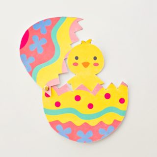 HATCHING CHICK CRAFT WITH COLORING TEMPLATE - hello, Wonderful