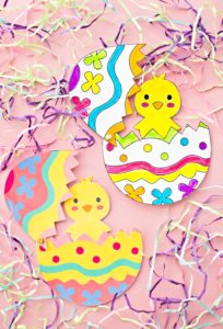 HATCHING CHICK CRAFT WITH COLORING TEMPLATE - hello, Wonderful