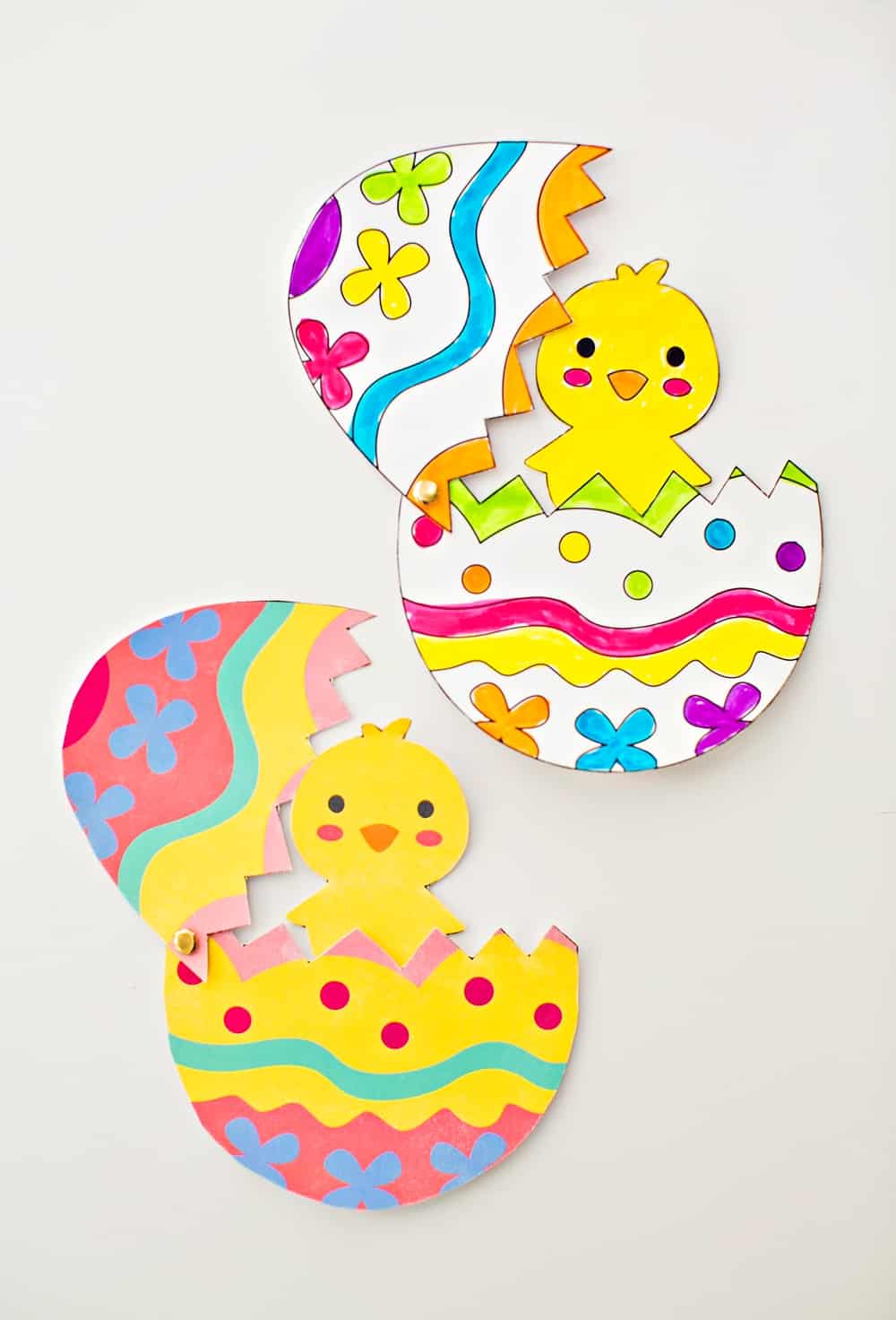HATCHING CHICK CRAFT WITH COLORING TEMPLATE - hello, Wonderful