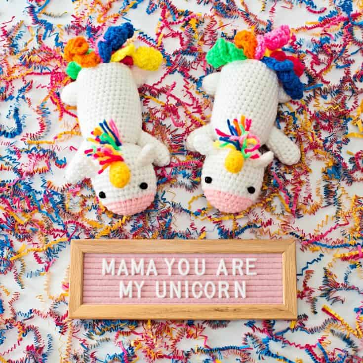 MOTHER'S DAY UNICORN CROCHET GIFT - hello, Wonderful