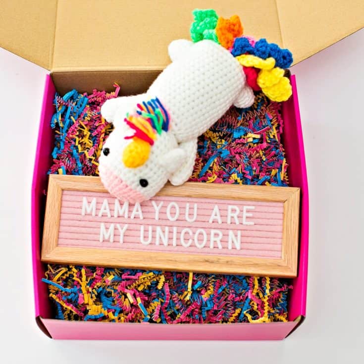 MOTHER'S DAY UNICORN CROCHET GIFT - hello, Wonderful