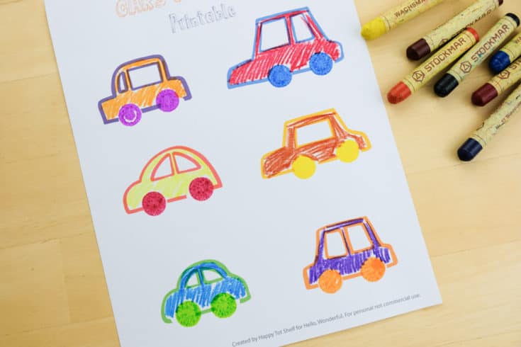 CARS AND WHEELS LEARNING PRINTABLE - hello, Wonderful