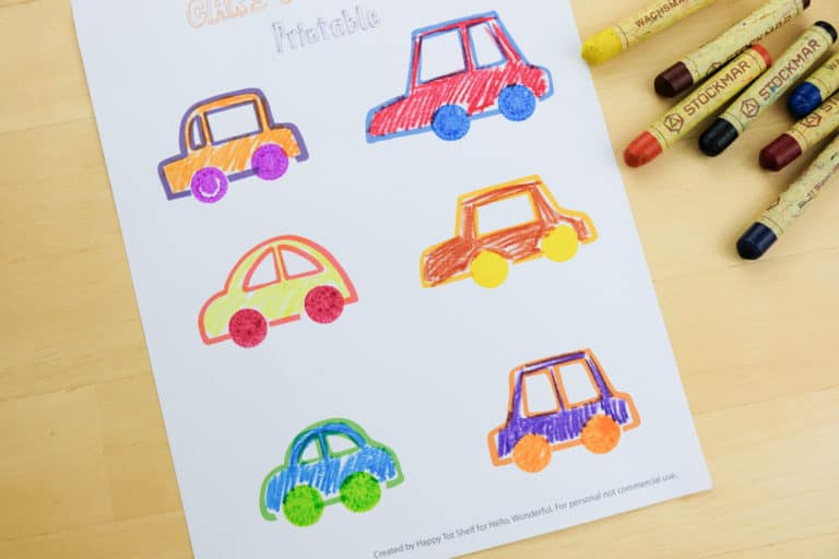 CARS AND WHEELS LEARNING PRINTABLE - hello, Wonderful