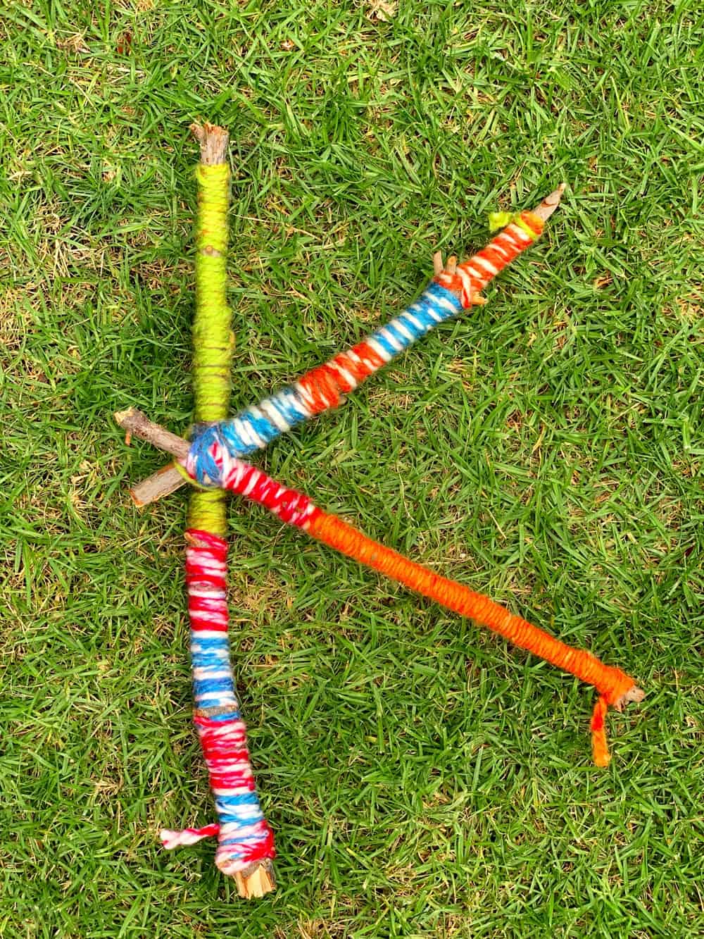 GIANT YARN WRAPPED STICK LETTERS NATURE CRAFT - hello, Wonderful