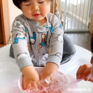 BLOWING BUBBLES SENSORY PLAY FOR BABIES AND TODDLERS - hello, Wonderful