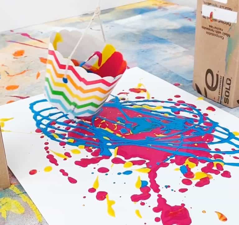 HOW TO MAKE PENDULUM PAINTING WITH KIDS - hello, Wonderful