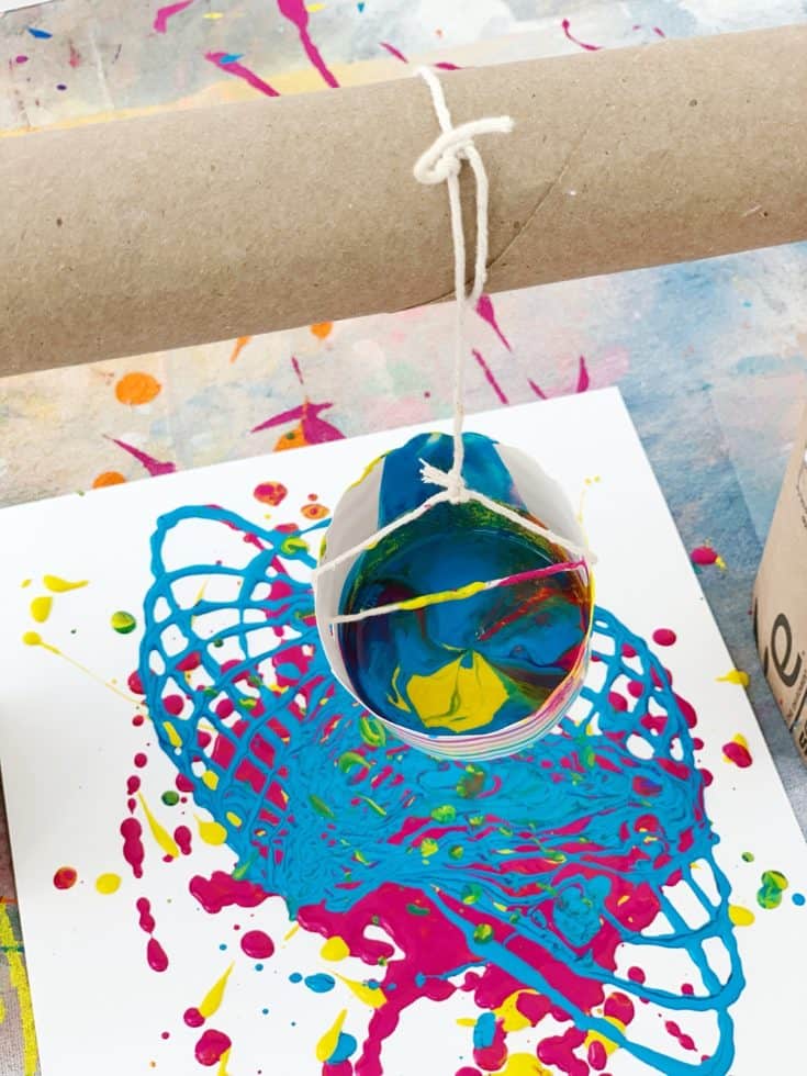 HOW TO MAKE PENDULUM PAINTING WITH KIDS - hello, Wonderful