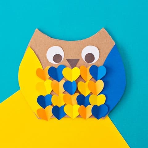 WOODLAND ANIMAL CRAFT CARDBOARD OWL FOX HEDGEHOG - hello, Wonderful