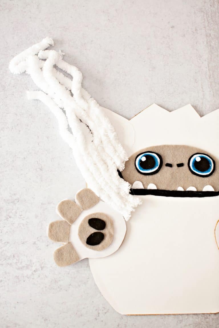 CARDBOARD ABOMINABLE YETI SCISSOR CUTTING ACTIVITY - hello, Wonderful