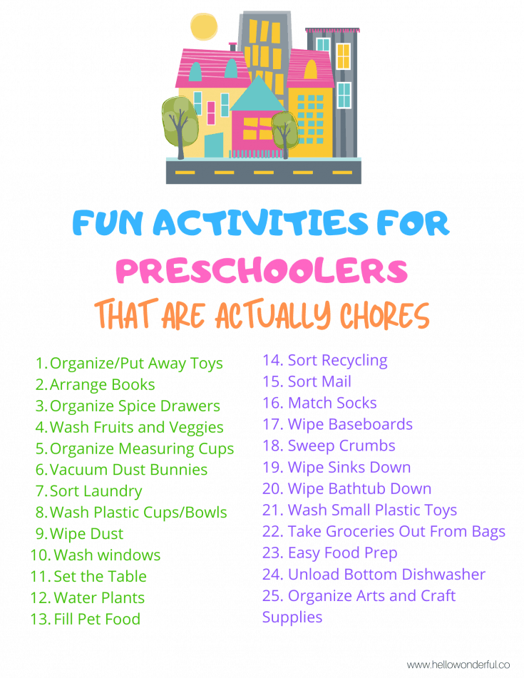 PRESCHOOL CHORES - hello, Wonderful