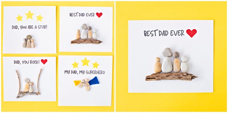 FATHER'S DAY PEBBLE ROCK ART - hello, Wonderful