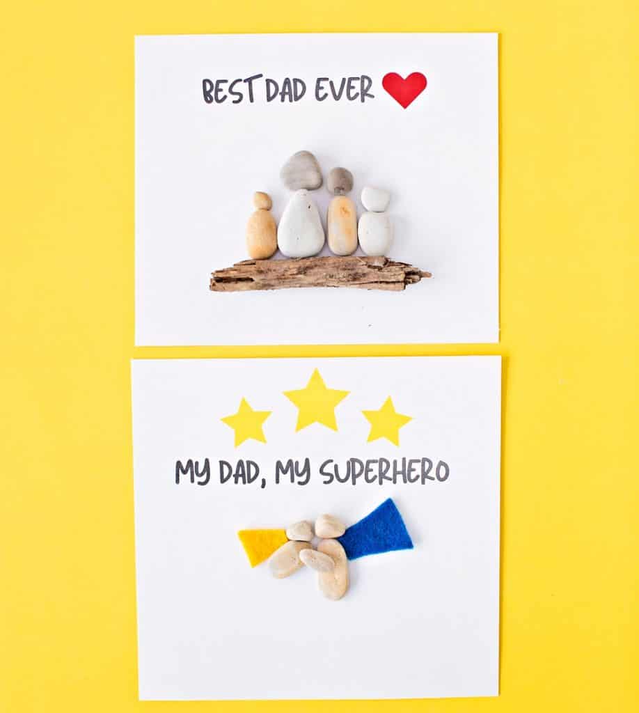 FATHER'S DAY PEBBLE ROCK ART - hello, Wonderful