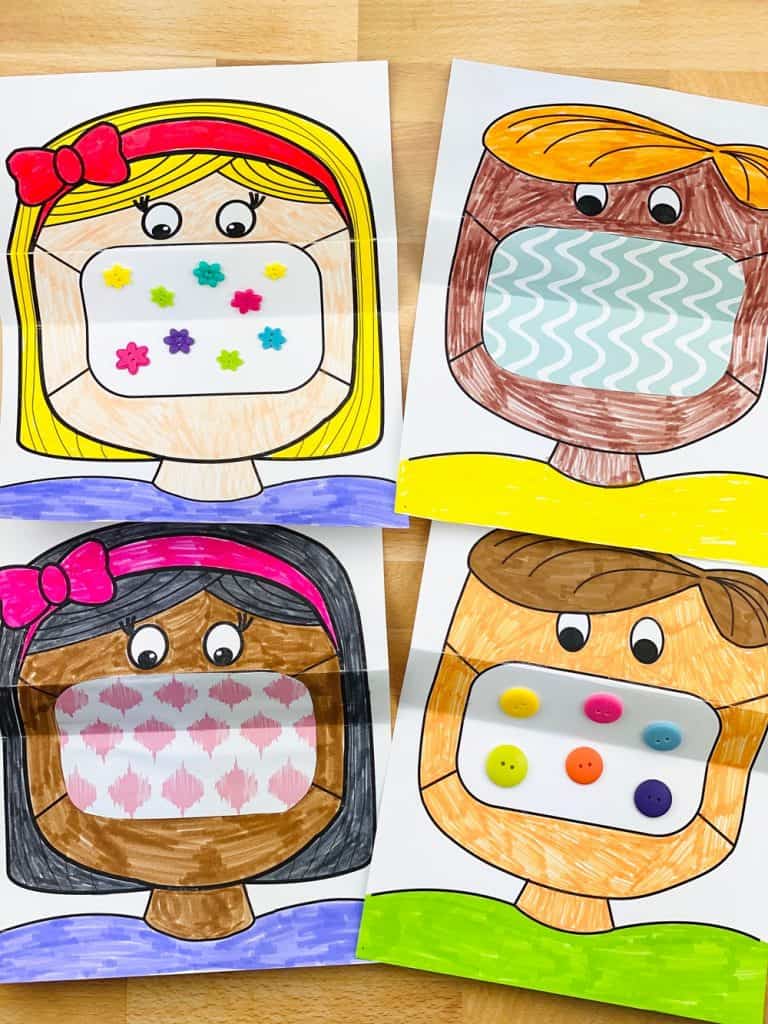 MASK COLORING ART FOR KIDS - hello, Wonderful